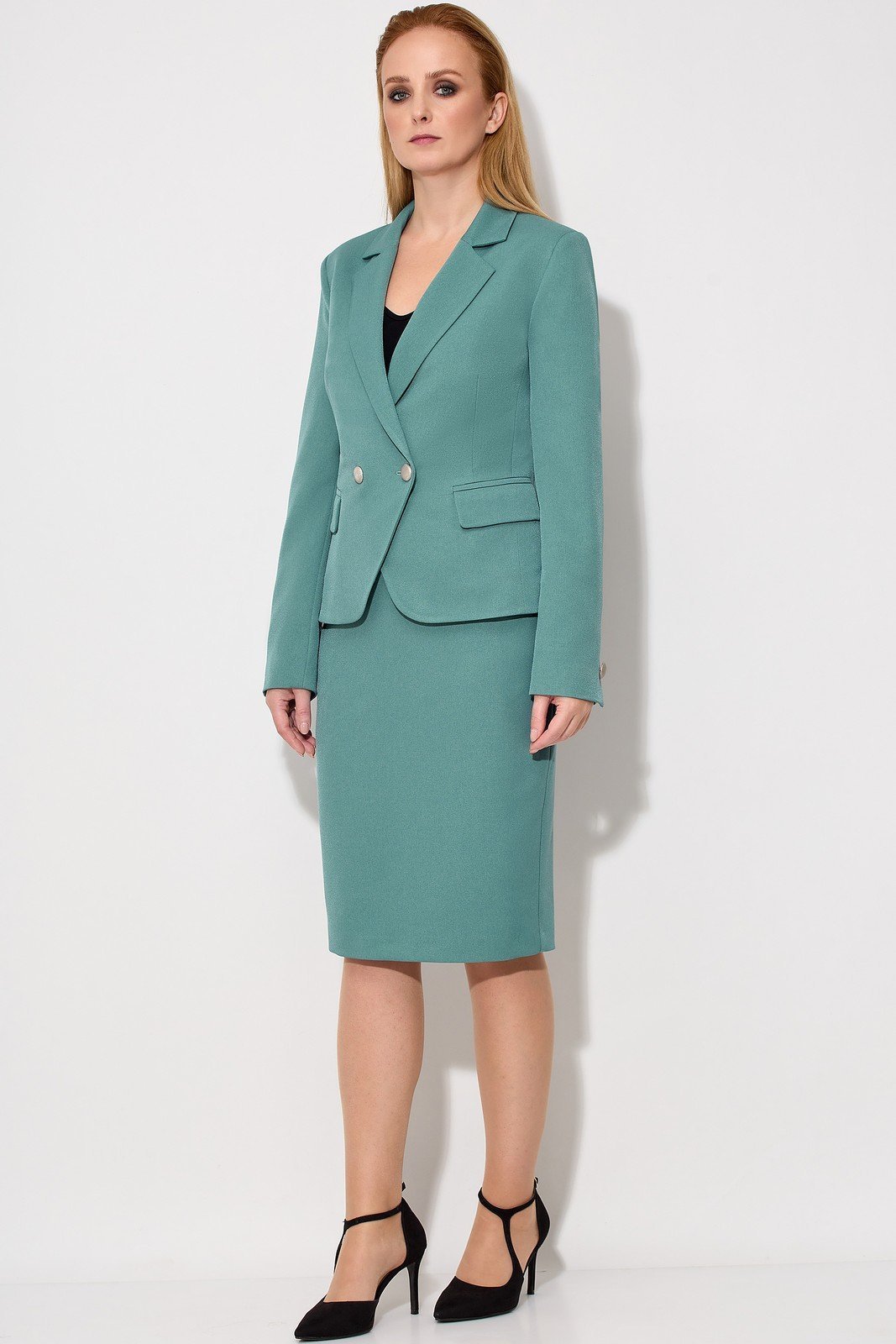 Костюм с юбкой 21134 ментол LeNata купить в интернет магазине Велесмода